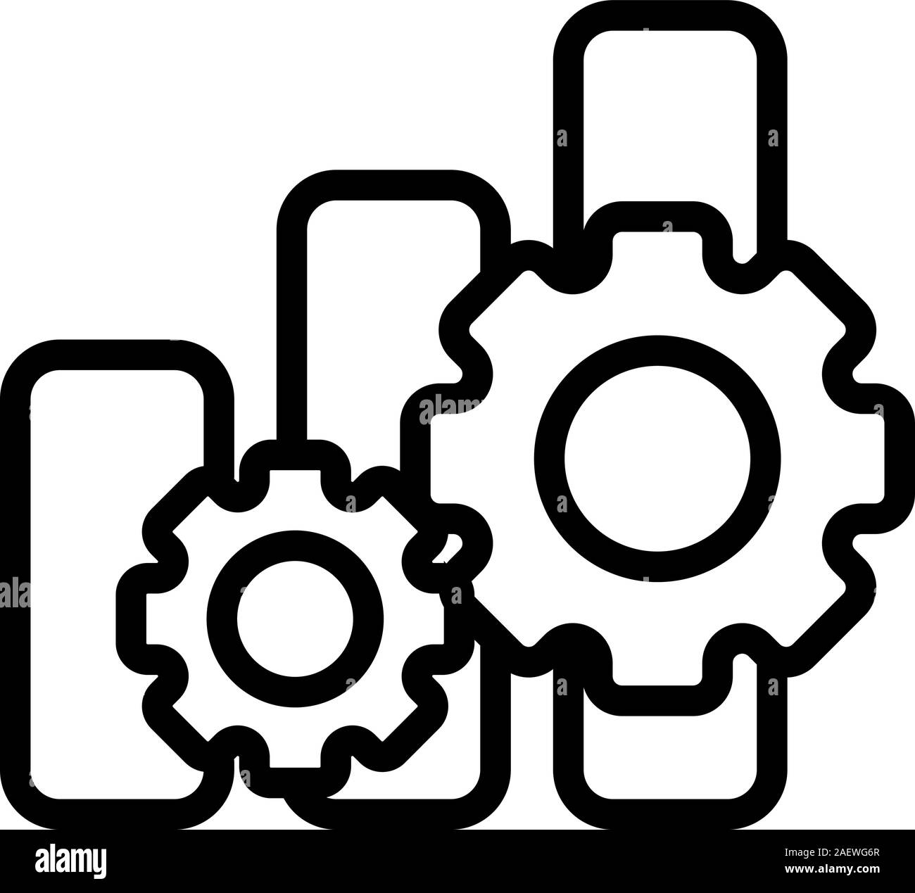 Set up the graphics icon vector. Isolated contour symbol illustration ...