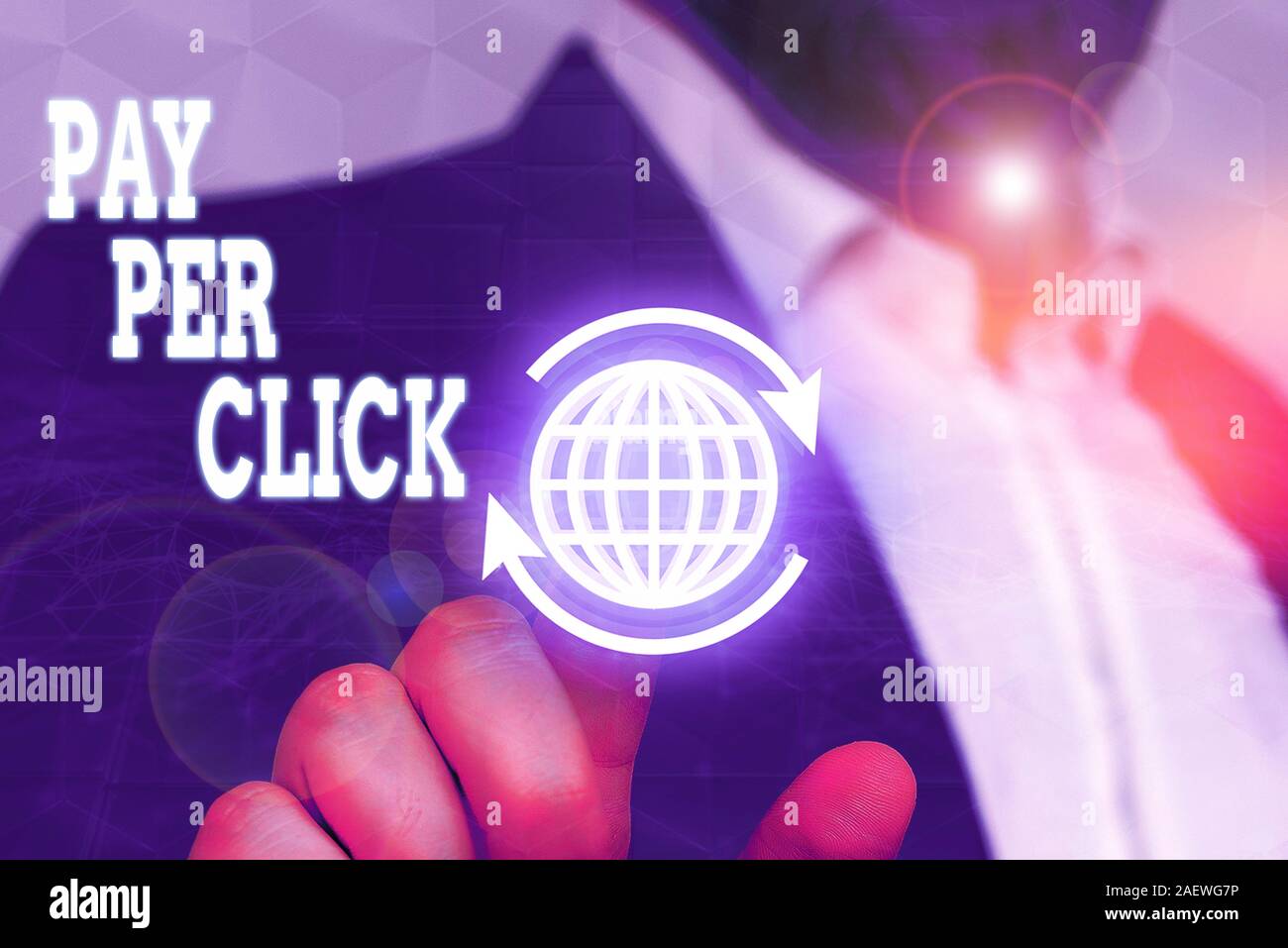 Conceptual hand writing showing Pay Per Click. Concept meaning Internet ...