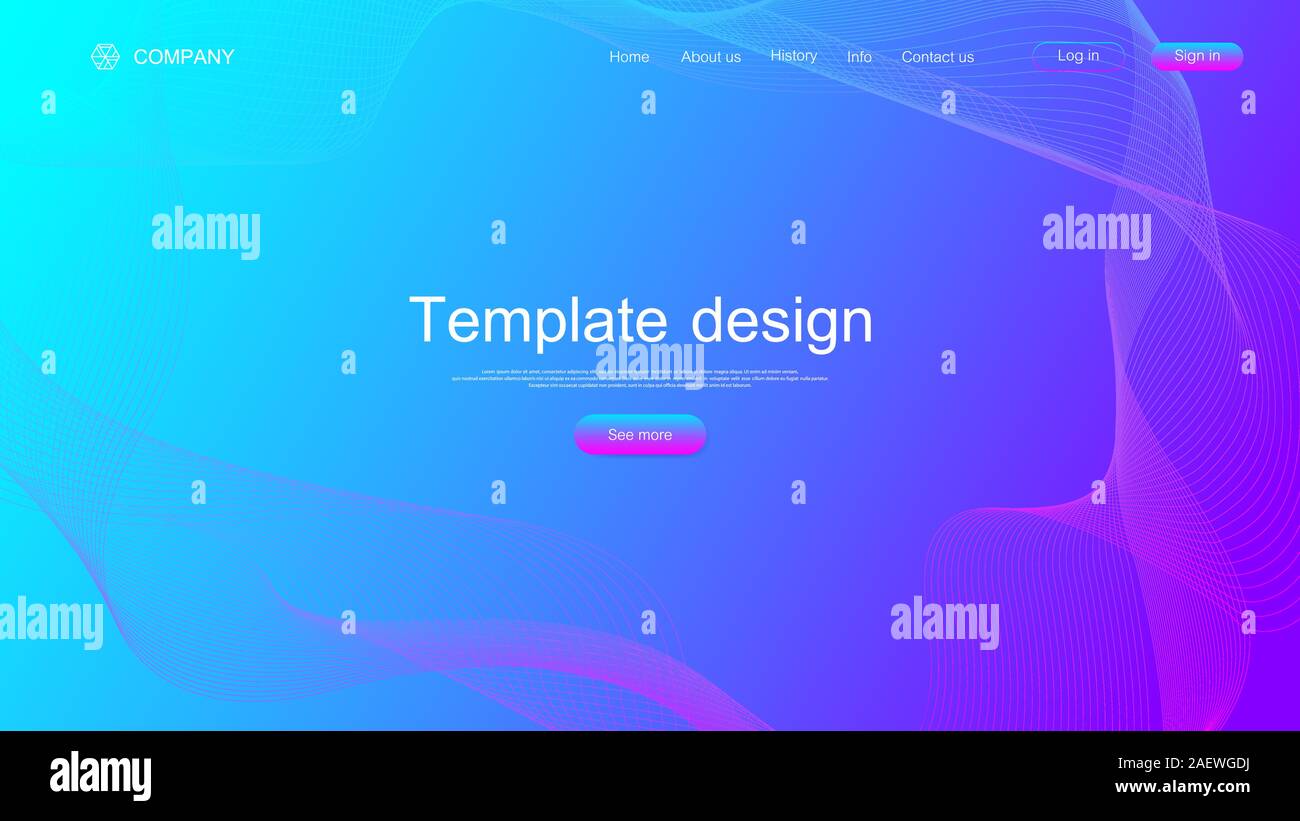 Website template design. Asbtract scientific background with colorful ...