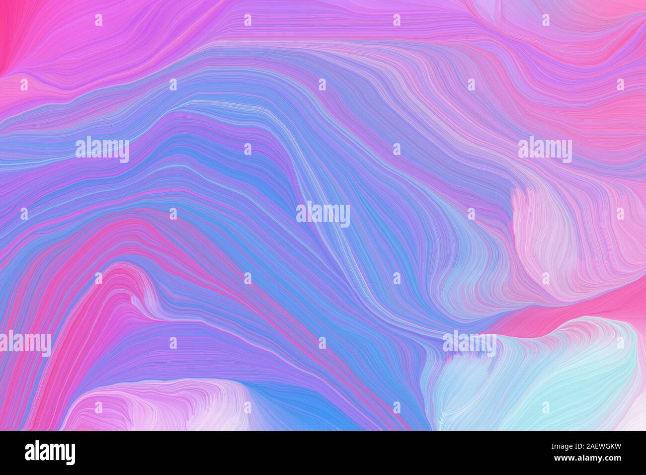 colorful modern curvy waves background illustration with light pastel ...