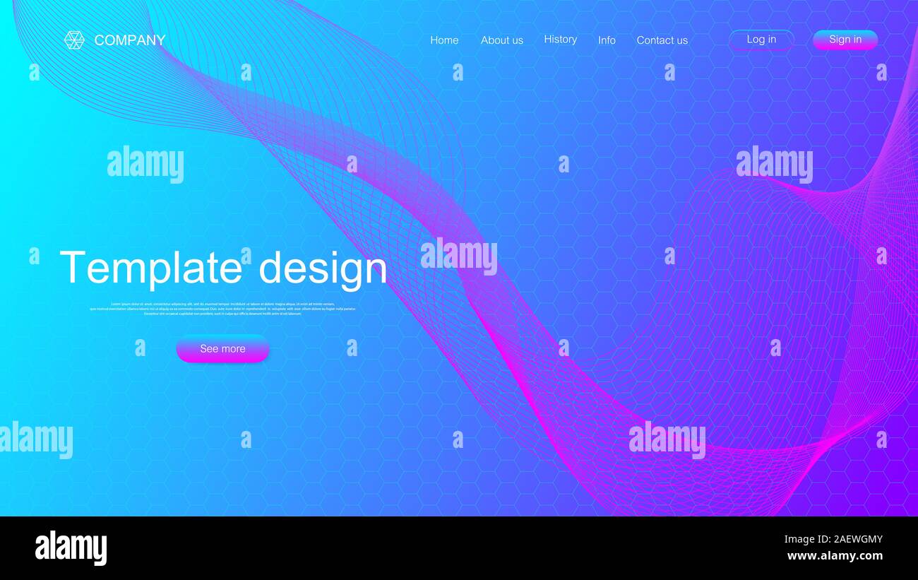 Website template design. Asbtract scientific background with colorful ...