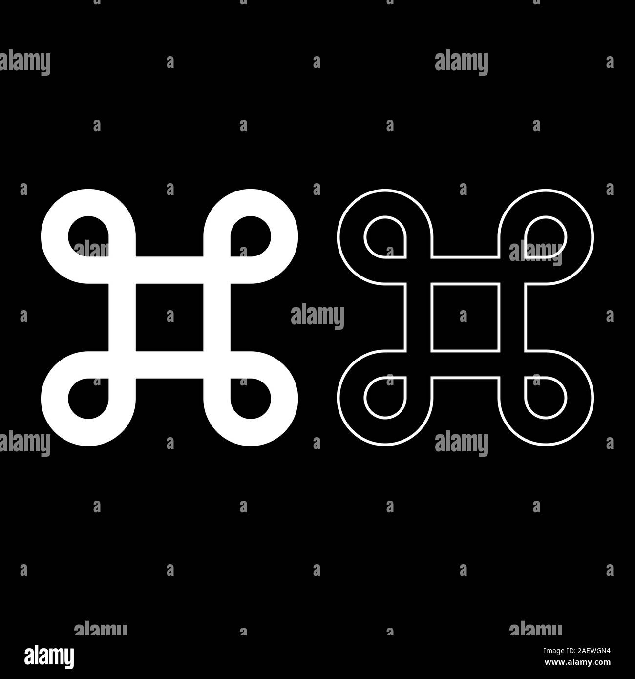 Sharp symbol Hashtag Label Tag icon outline set white color vector ...