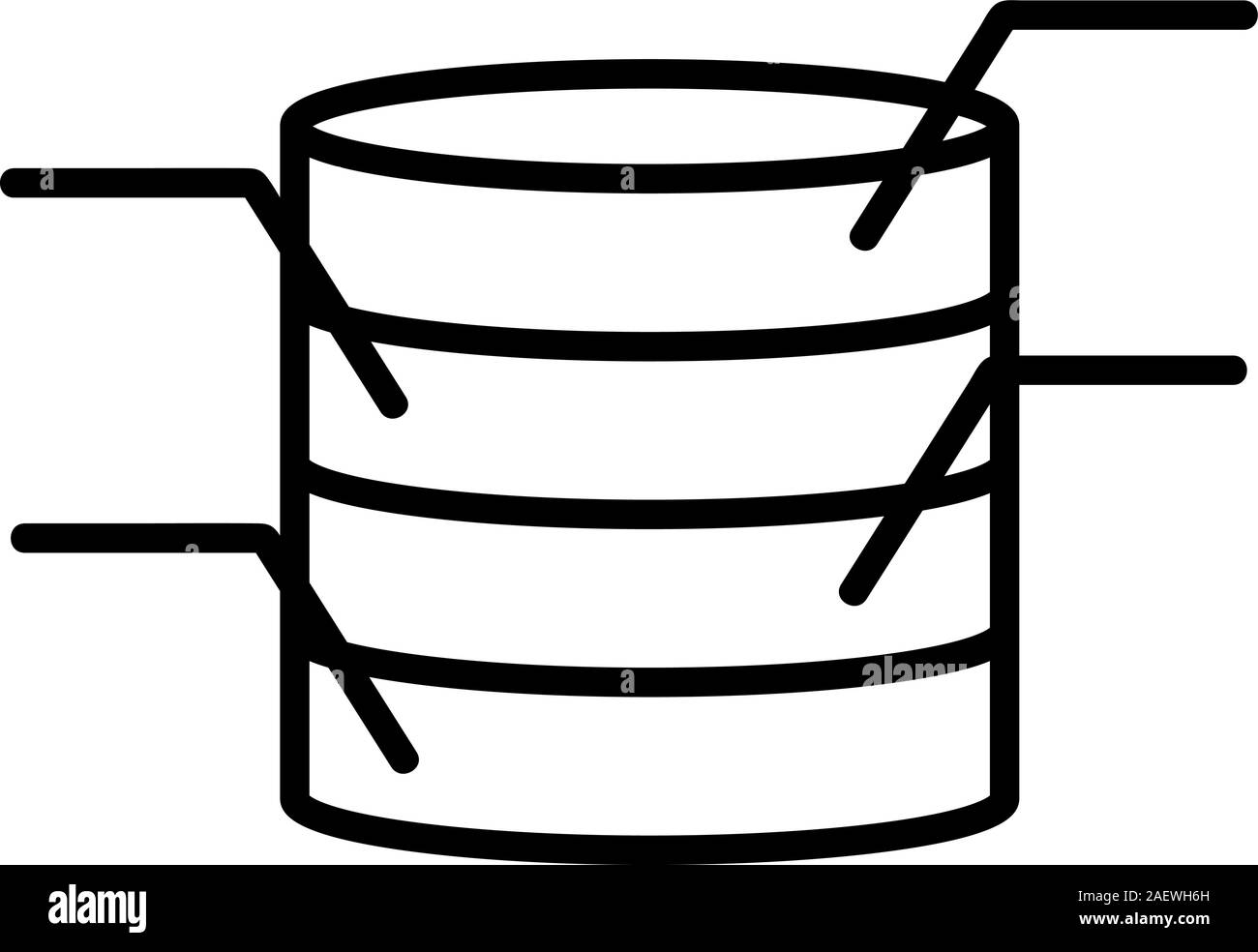 chart the composition of the vector icon. Isolated contour symbol ...