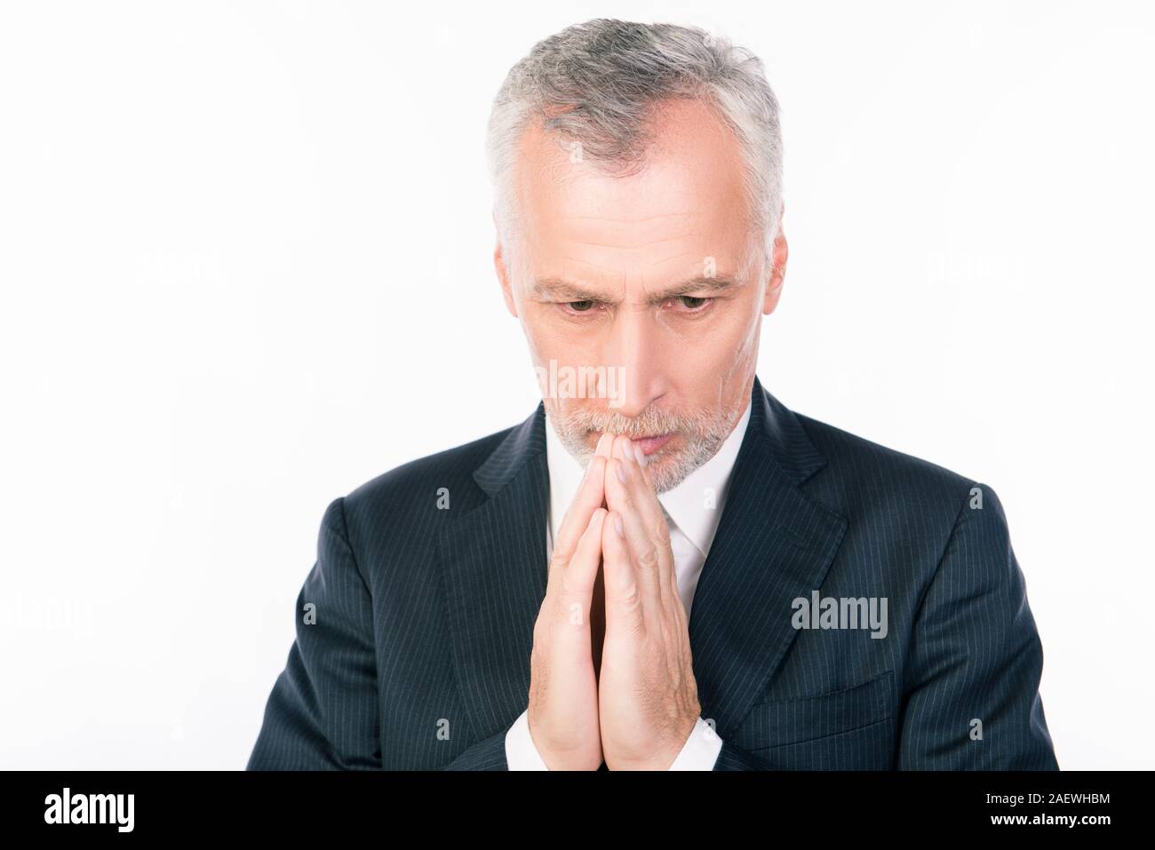 Putting hand on her chin hi-res stock photography and images - Alamy