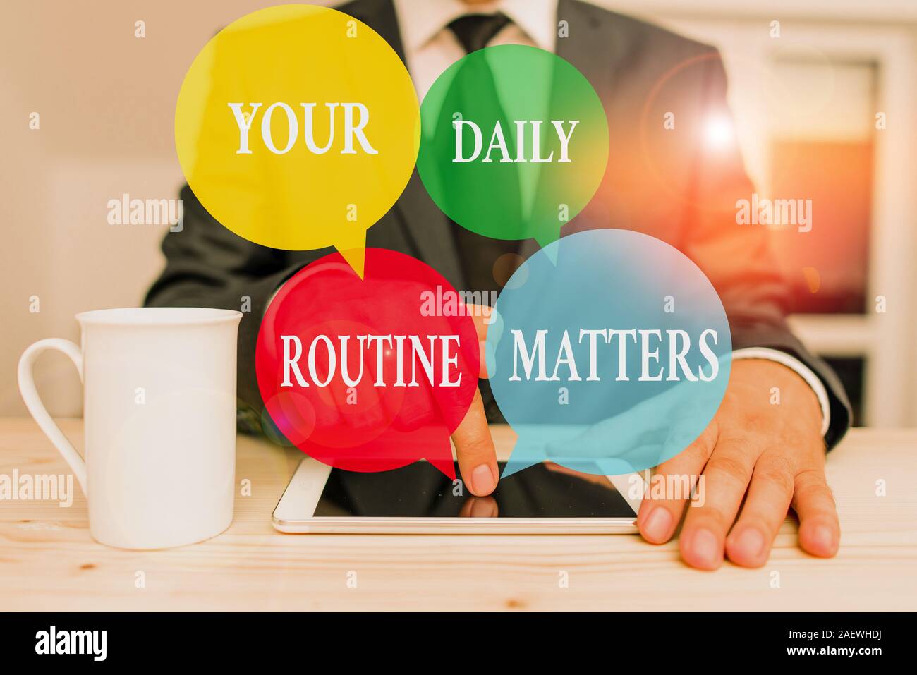 Handwriting text writing Your Daily Routine Matters. Conceptual photo ...