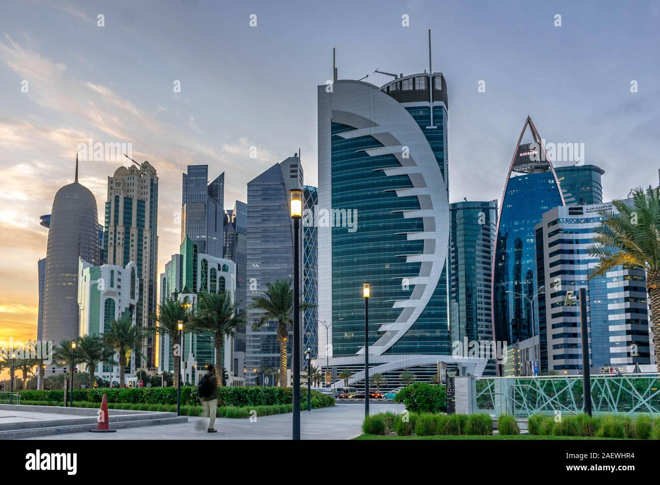 Doha cityscape hi-res stock photography and images - Alamy