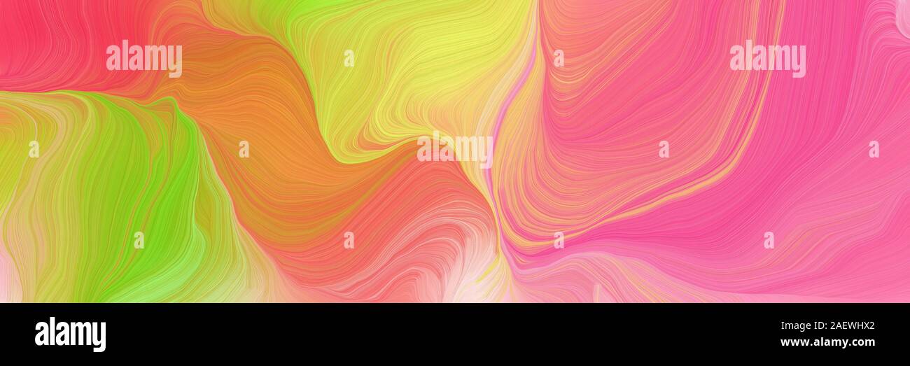 colorful horizontal banner. modern curvy waves background design with ...