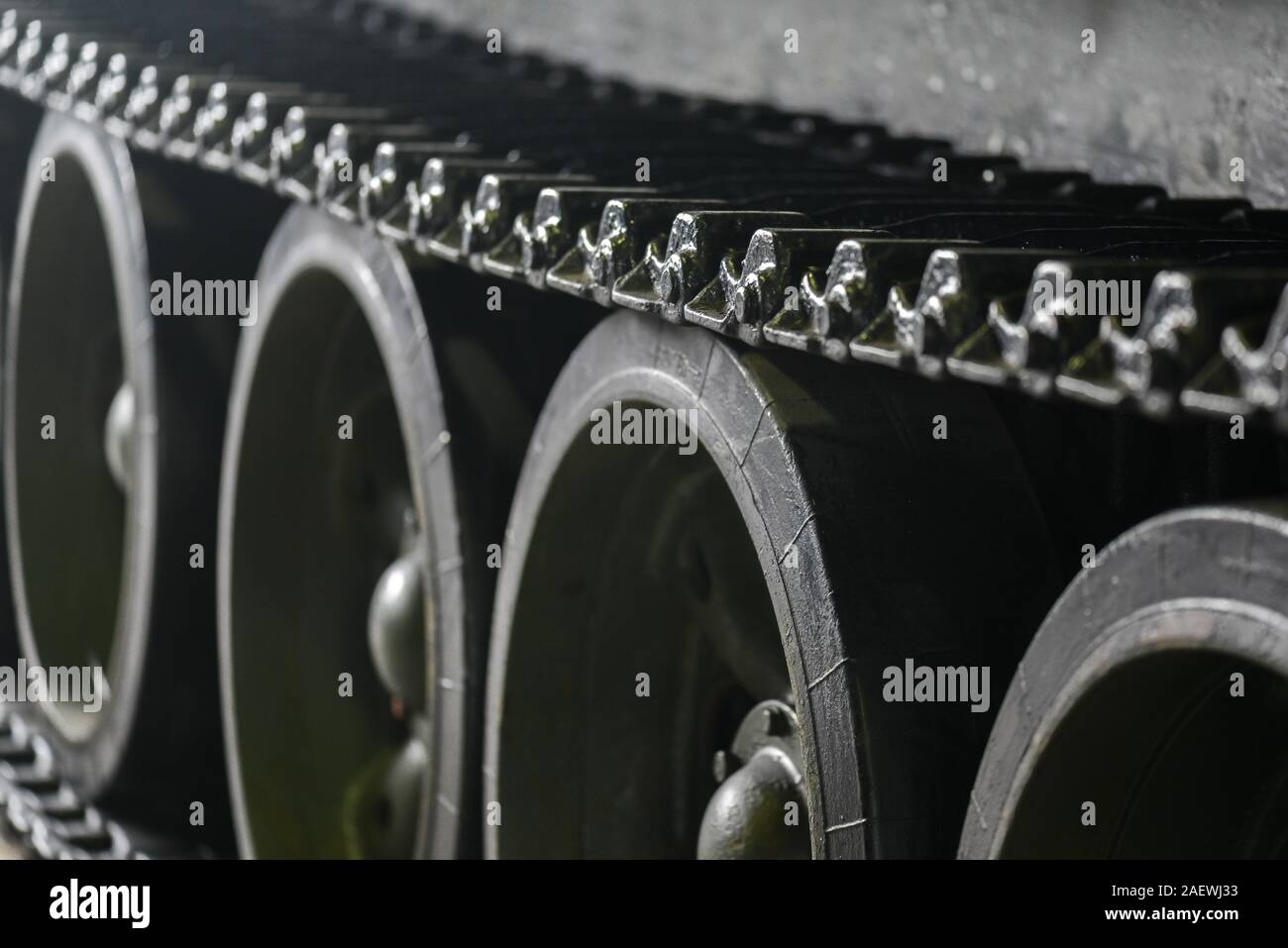 Heavy tank track detail closeup military color Stock Photo - Alamy