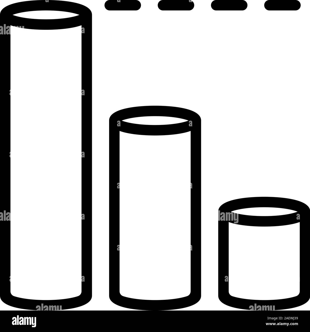 column chart icon vector. Isolated contour symbol illustration Stock ...