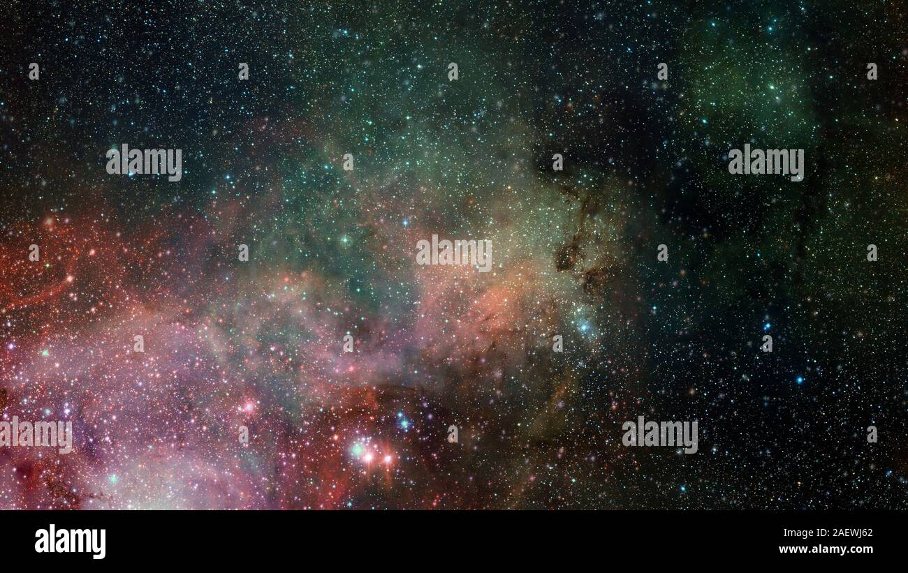 Star explosion in a galaxy of an unknown universe. Elements of this ...