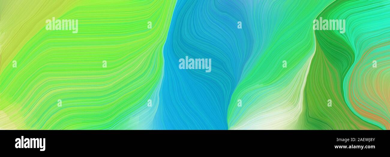 colorful horizontal banner. contemporary waves design with moderate ...