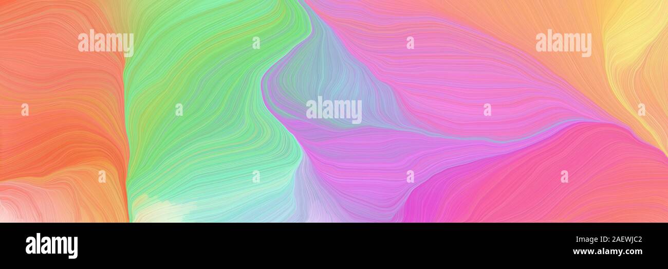colorful horizontal banner. modern soft swirl waves background design ...