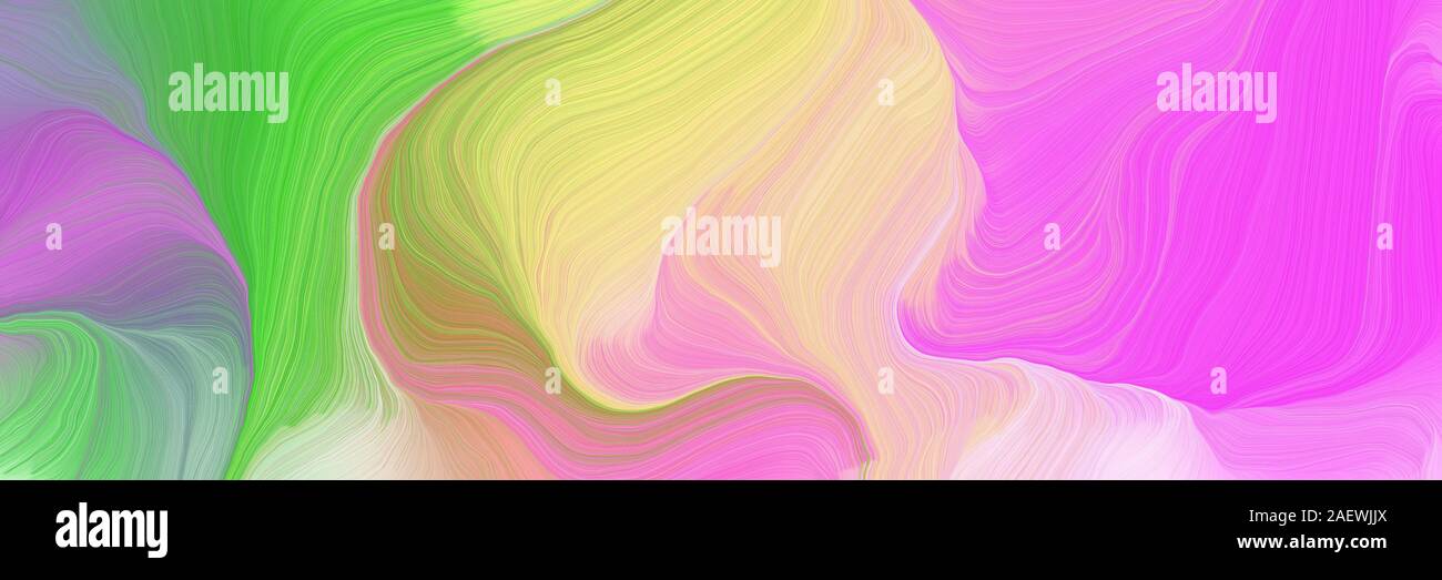 colorful horizontal banner. modern soft curvy waves background design ...