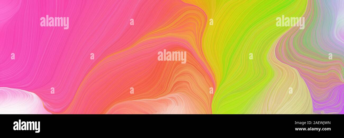colorful horizontal banner. modern soft curvy waves background design ...