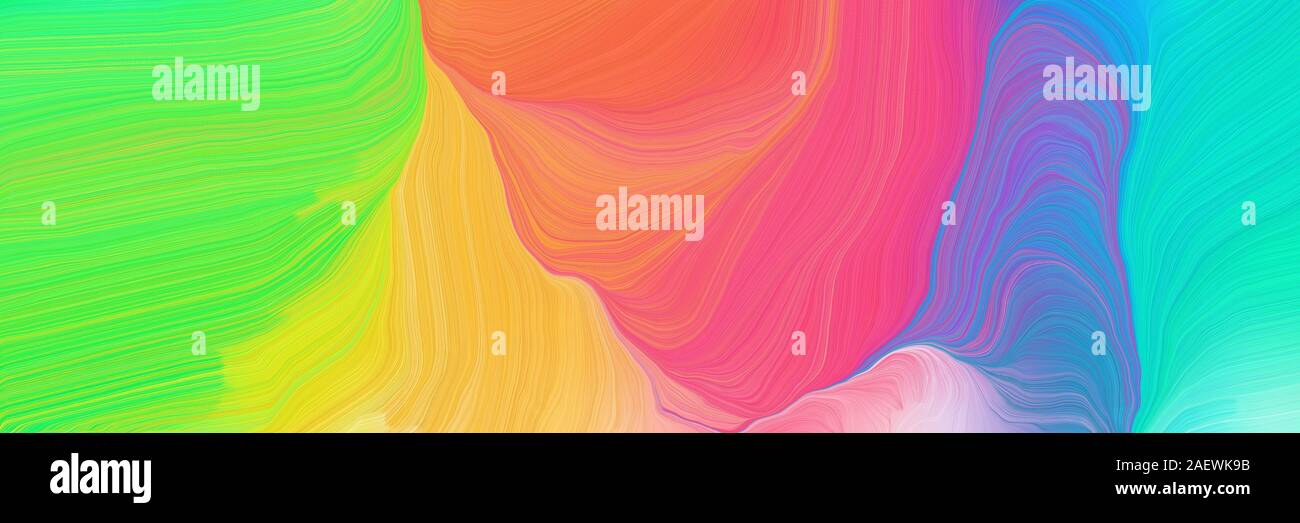 colorful horizontal banner. modern soft swirl waves background design ...