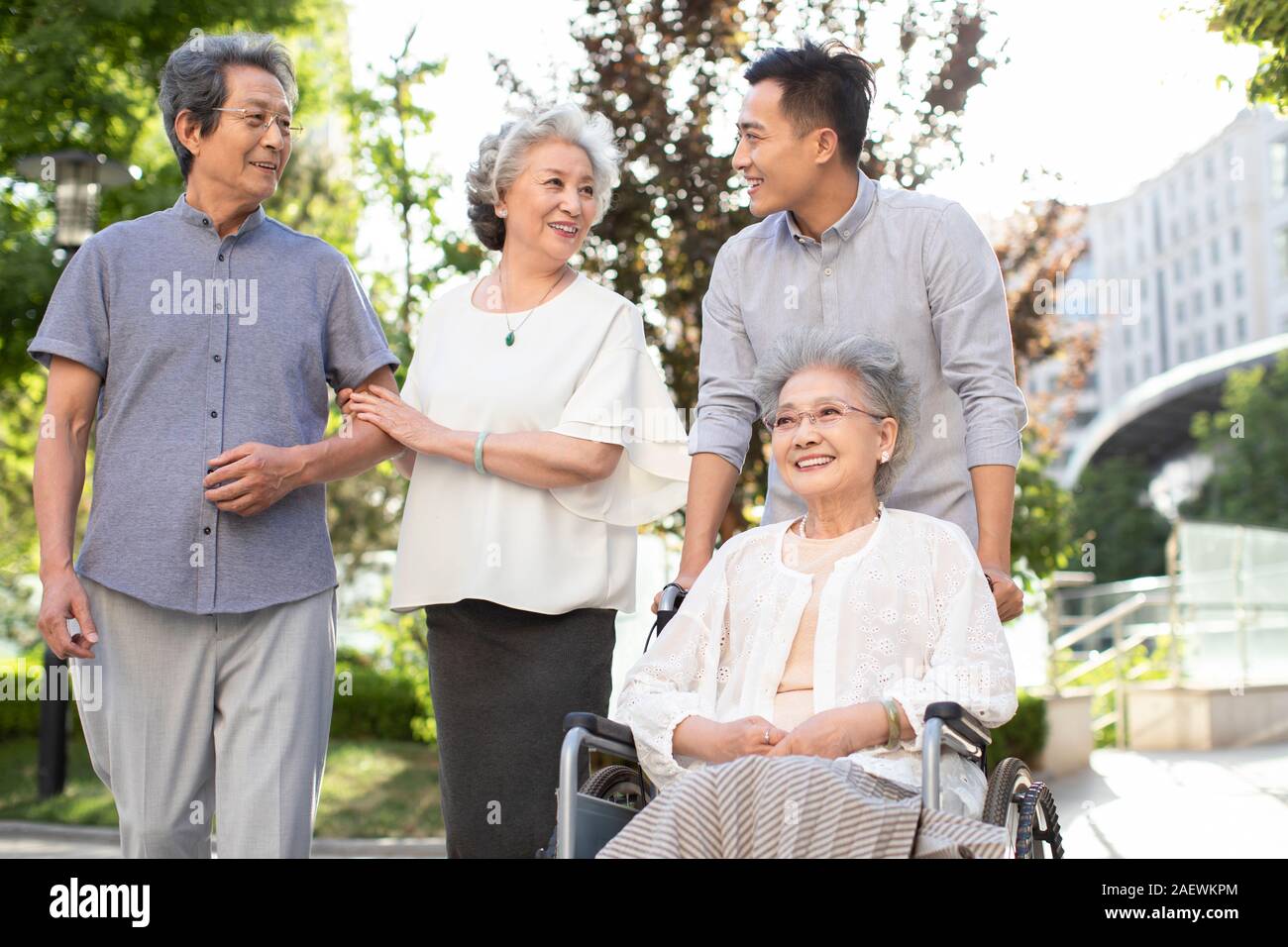 Senior friends relaxing in nursing home Stock Photo - Alamy