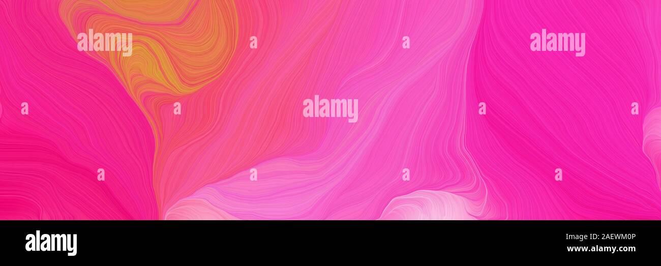 colorful horizontal banner. modern curvy waves background illustration ...