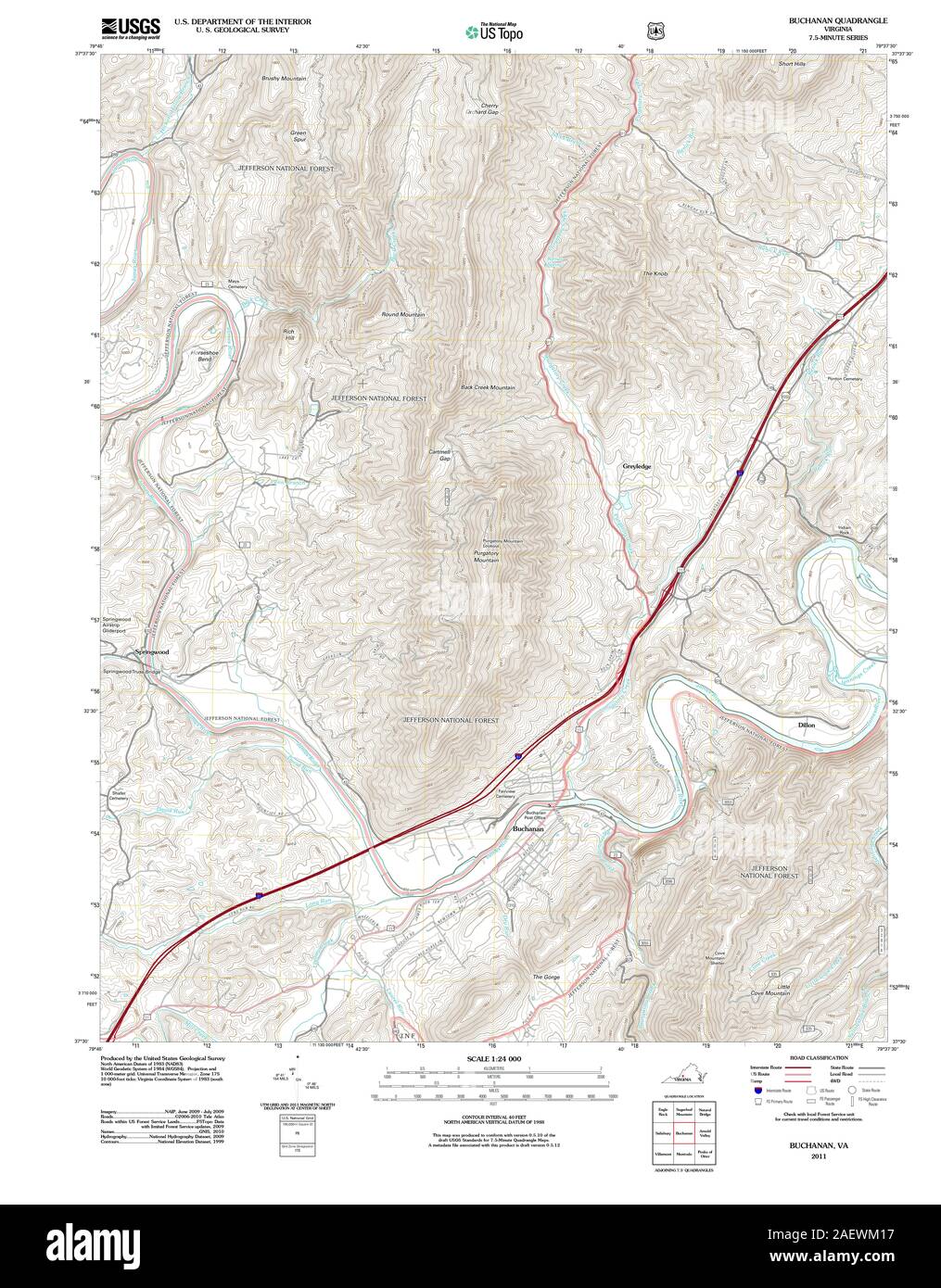Map of buchanan Cut Out Stock Images & Pictures - Alamy
