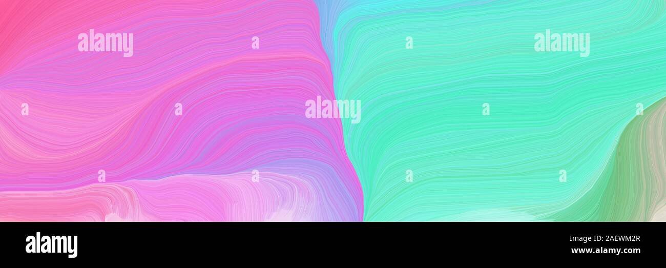 colorful horizontal banner. modern soft curvy waves background design ...