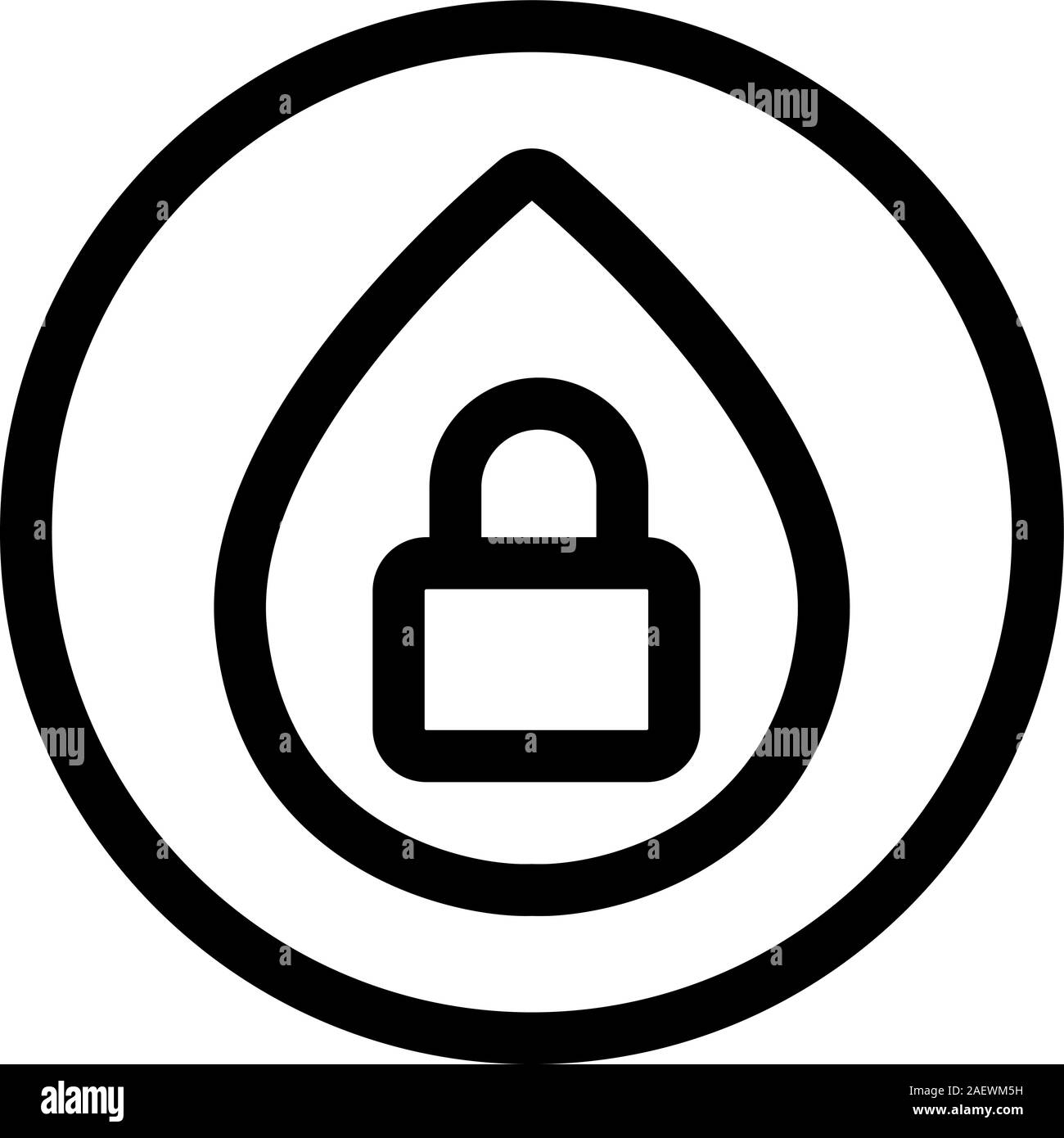 Moisture protection icon vector. Isolated contour symbol illustration ...