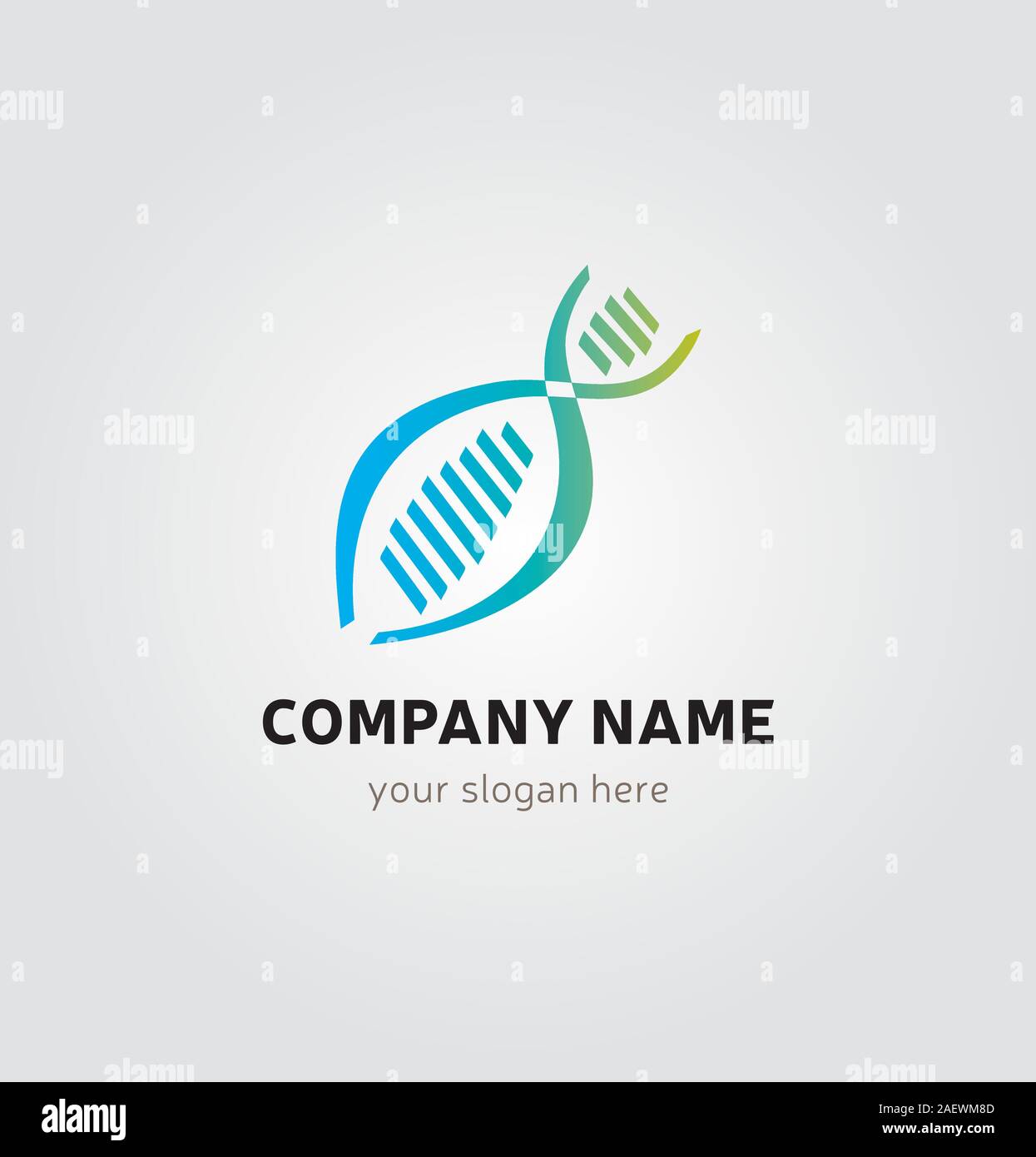 DNA Icon, Genetics Logo for Medical Healthcare Business, Blue and Green ...