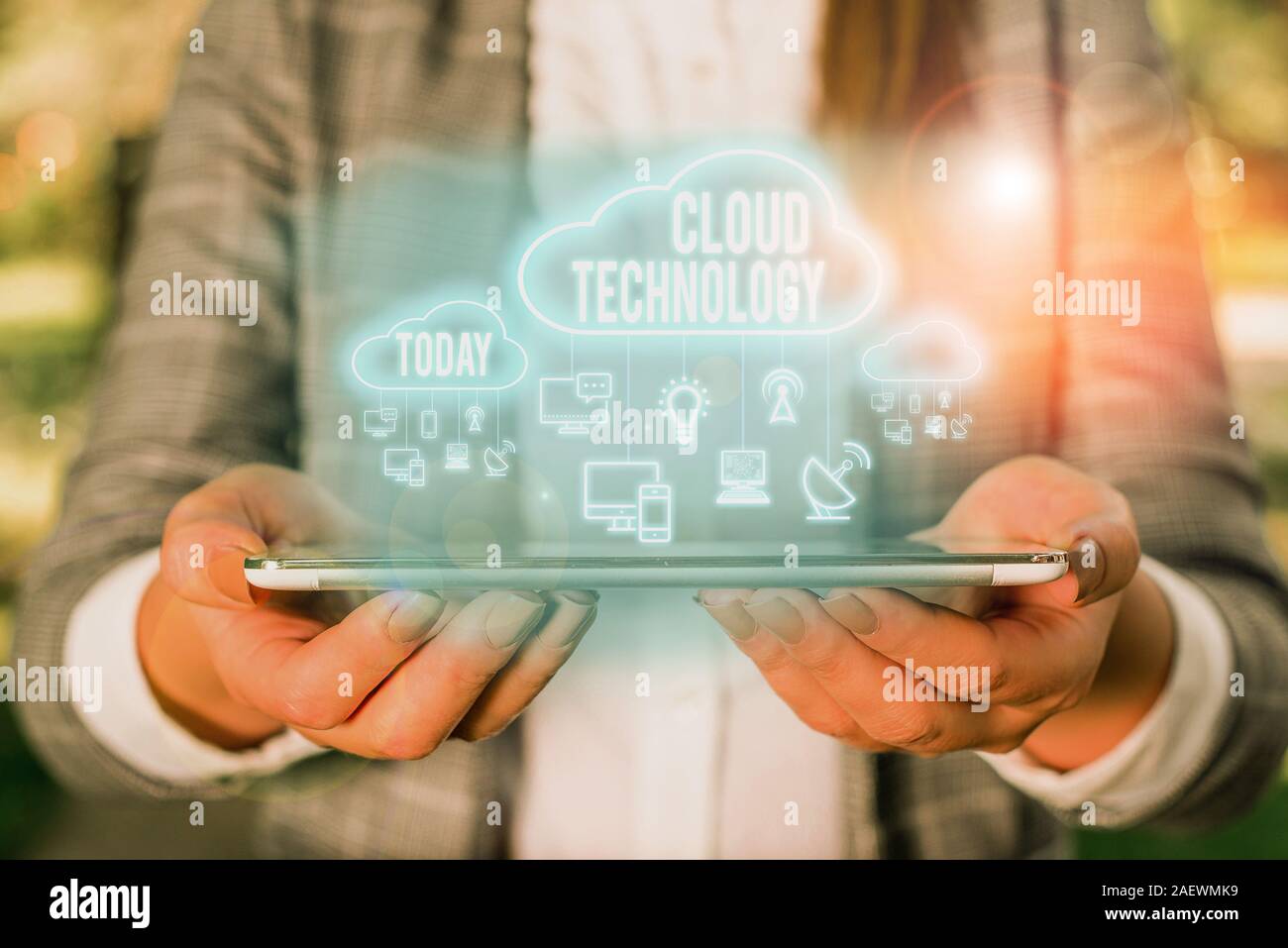 Handwriting text writing Cloud Technology. Conceptual photo on ...