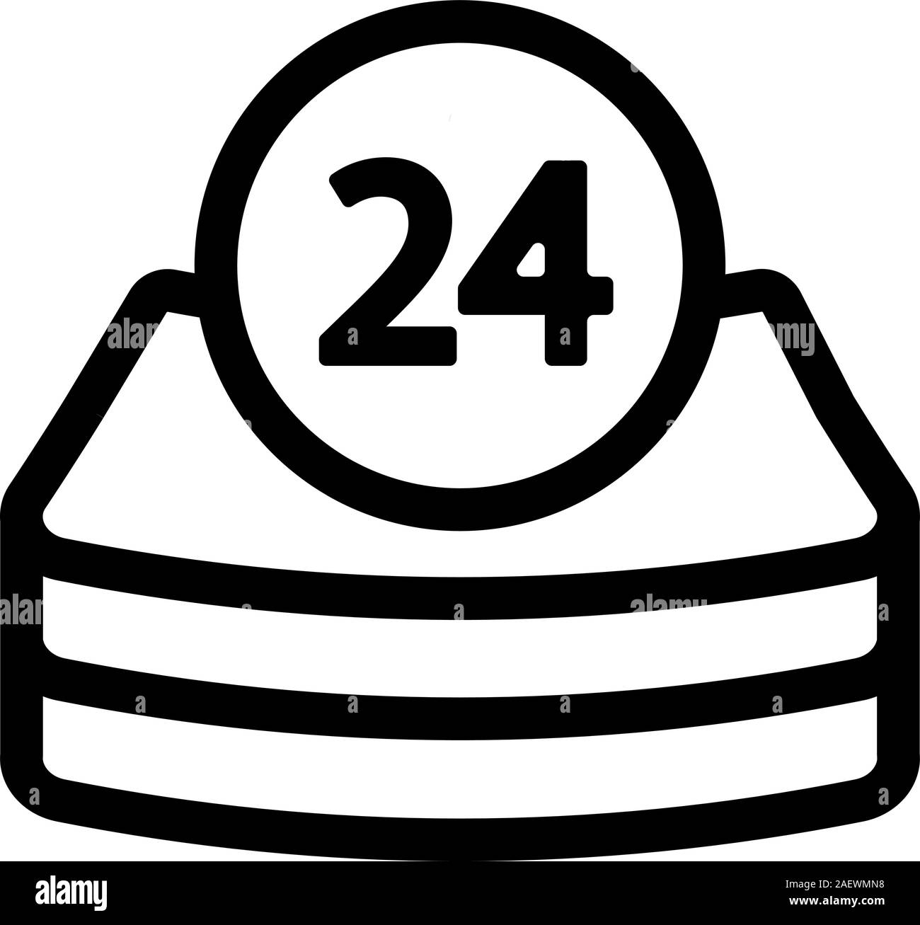 absorbing the vector icon. Isolated contour symbol illustration Stock ...