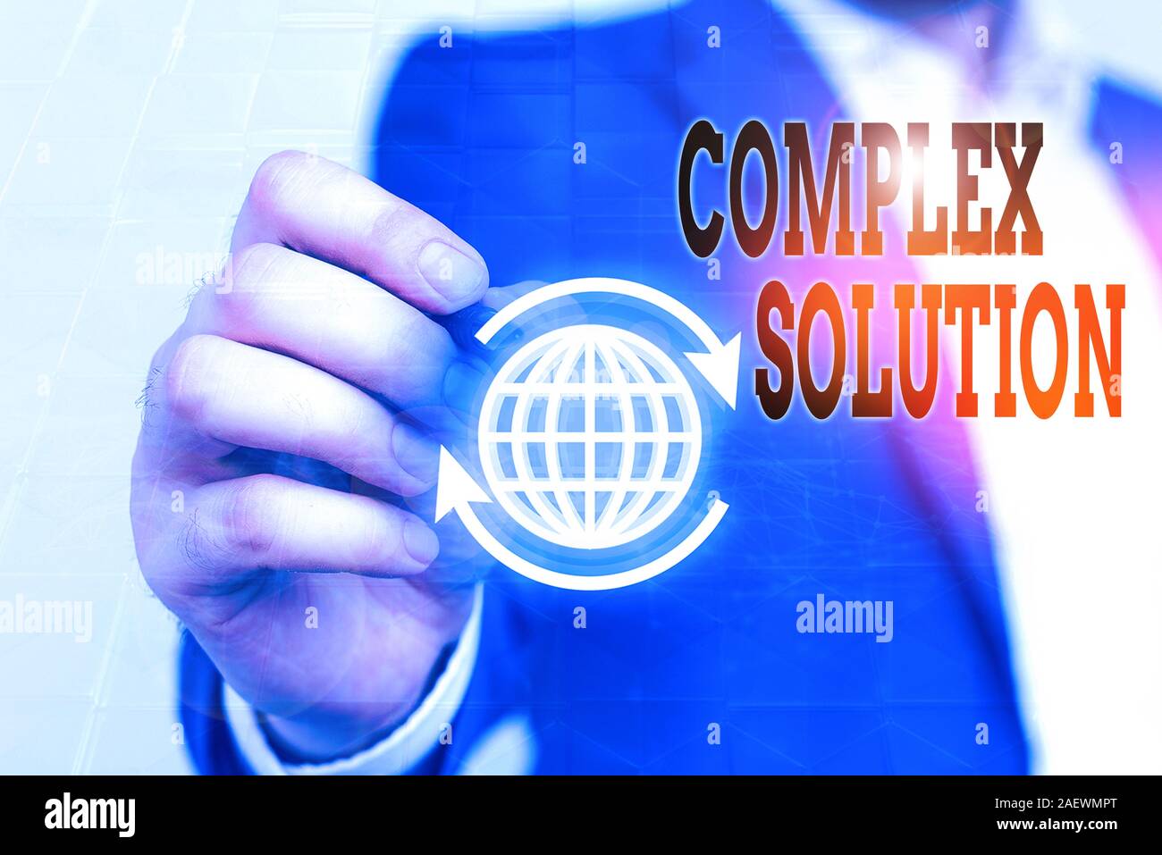 Writing note showing Complex Solution. Business concept for significant ...