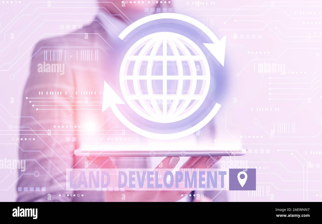 Conceptual hand writing showing Land Development. Concept meaning ...