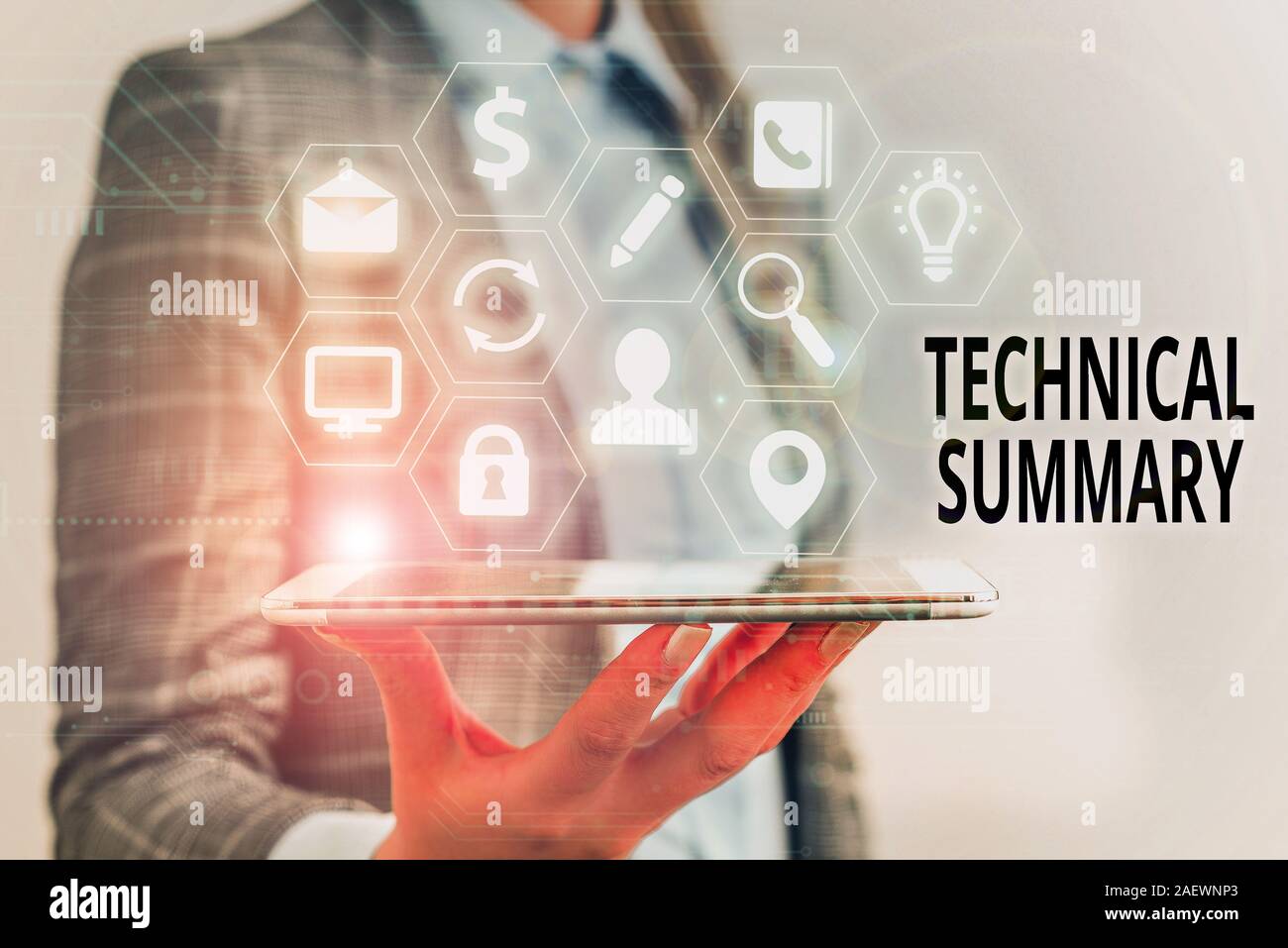 Handwriting text Technical Summary. Conceptual photo includes ...