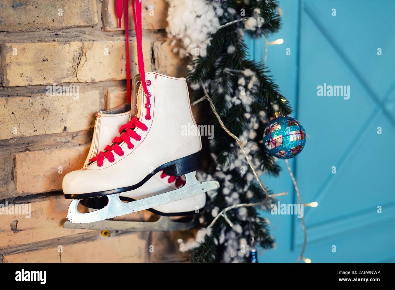 Leather ball ice skates hi-res stock photography and images - Alamy
