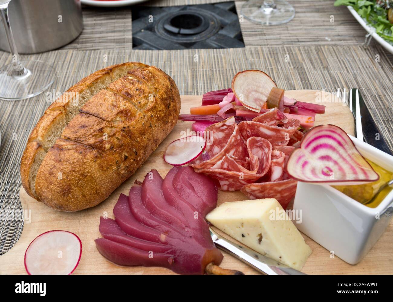 Charcuterie lunch at the Terrafina restaurant at the Hester Creek ...