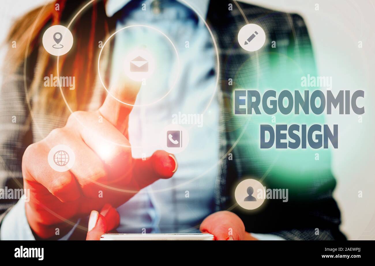 Conceptual hand writing showing Ergonomic Design. Concept meaning ...