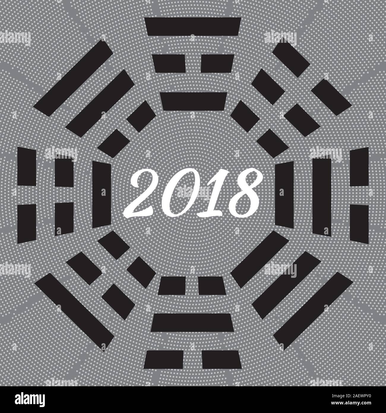 Tai chi and bagua symbol. 8trigrams and yin yang symbol of feng shui ...