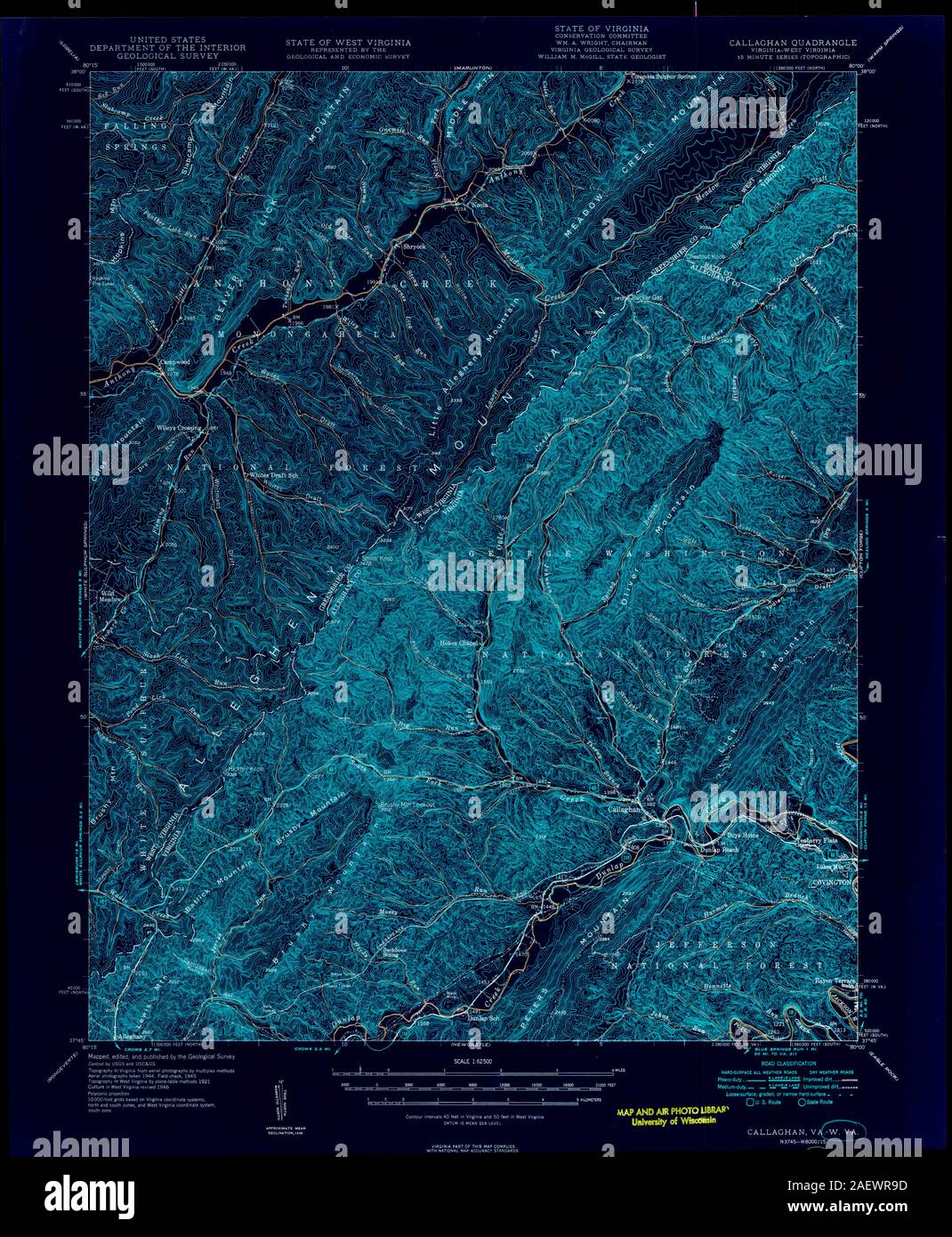 VA Callaghan 700494 1946 62500 Inverted Stock Photo - Alamy