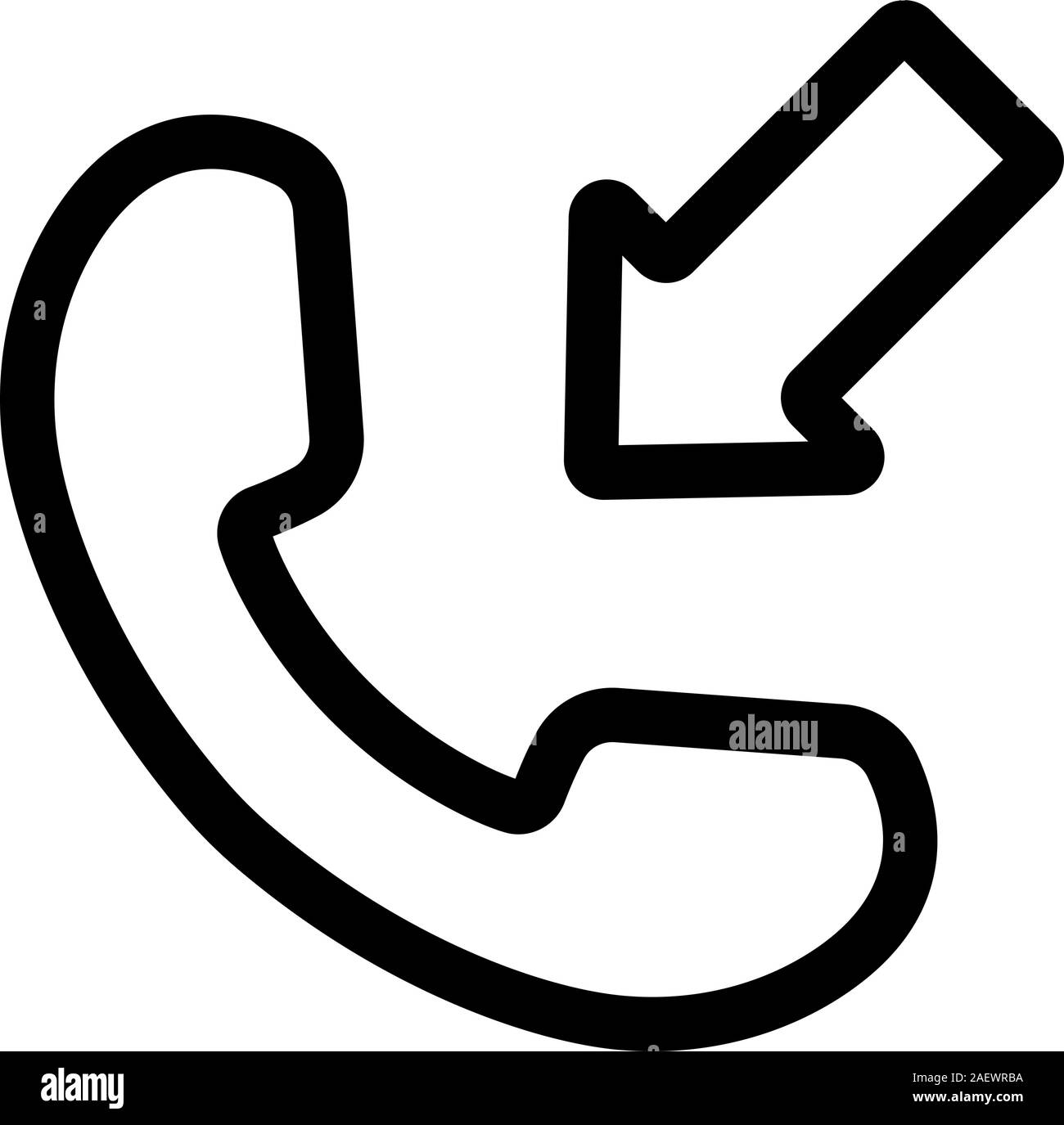 incoming call icon vector. Isolated contour symbol illustration Stock ...