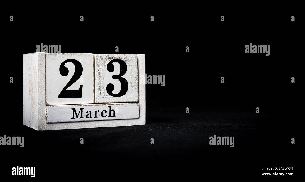 March 23rd, Twenty-third of March, Day 23 of month March - white ...