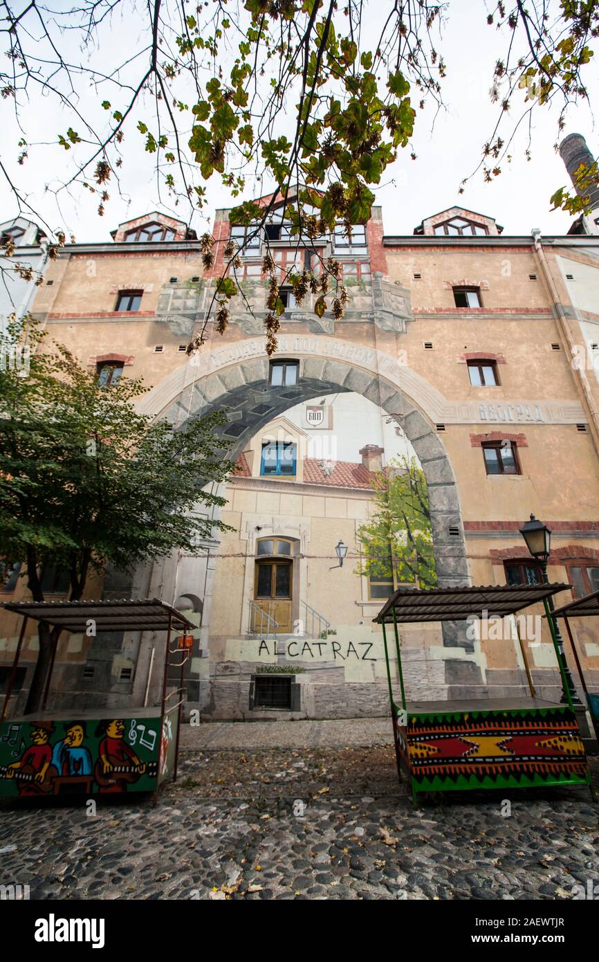 Skadarlija neighbourhood in Belgrade with its famous graffity Stock ...