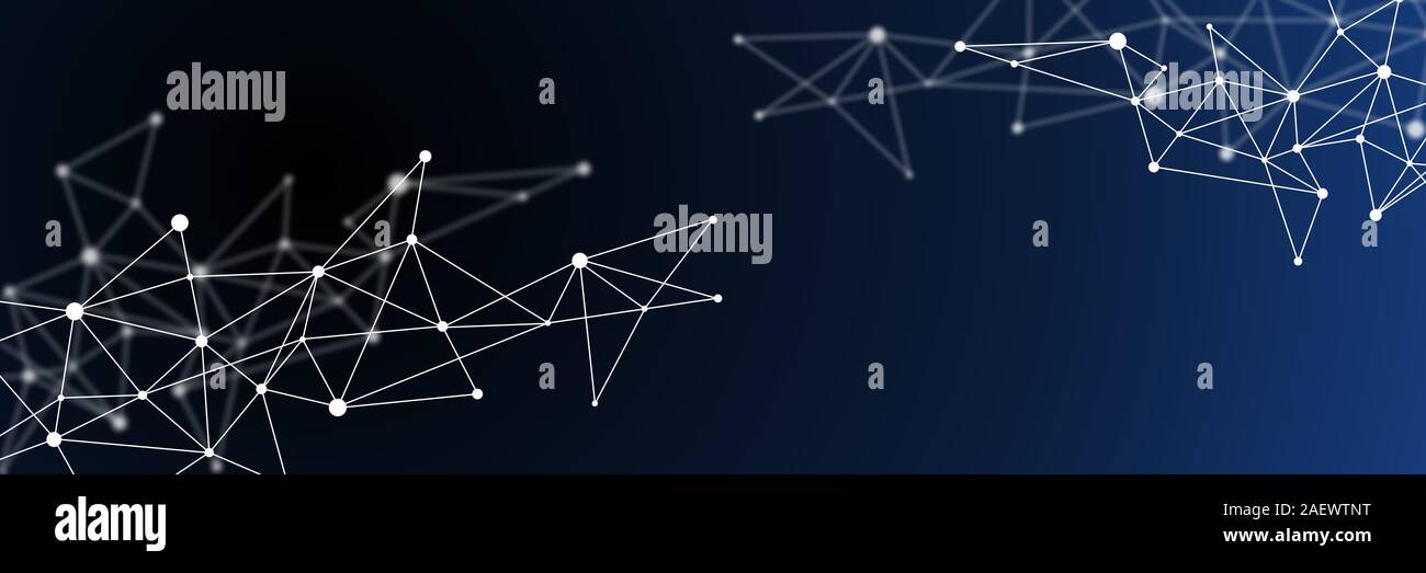 Black and blue abstract futuristic crypto blockchain illustration ...