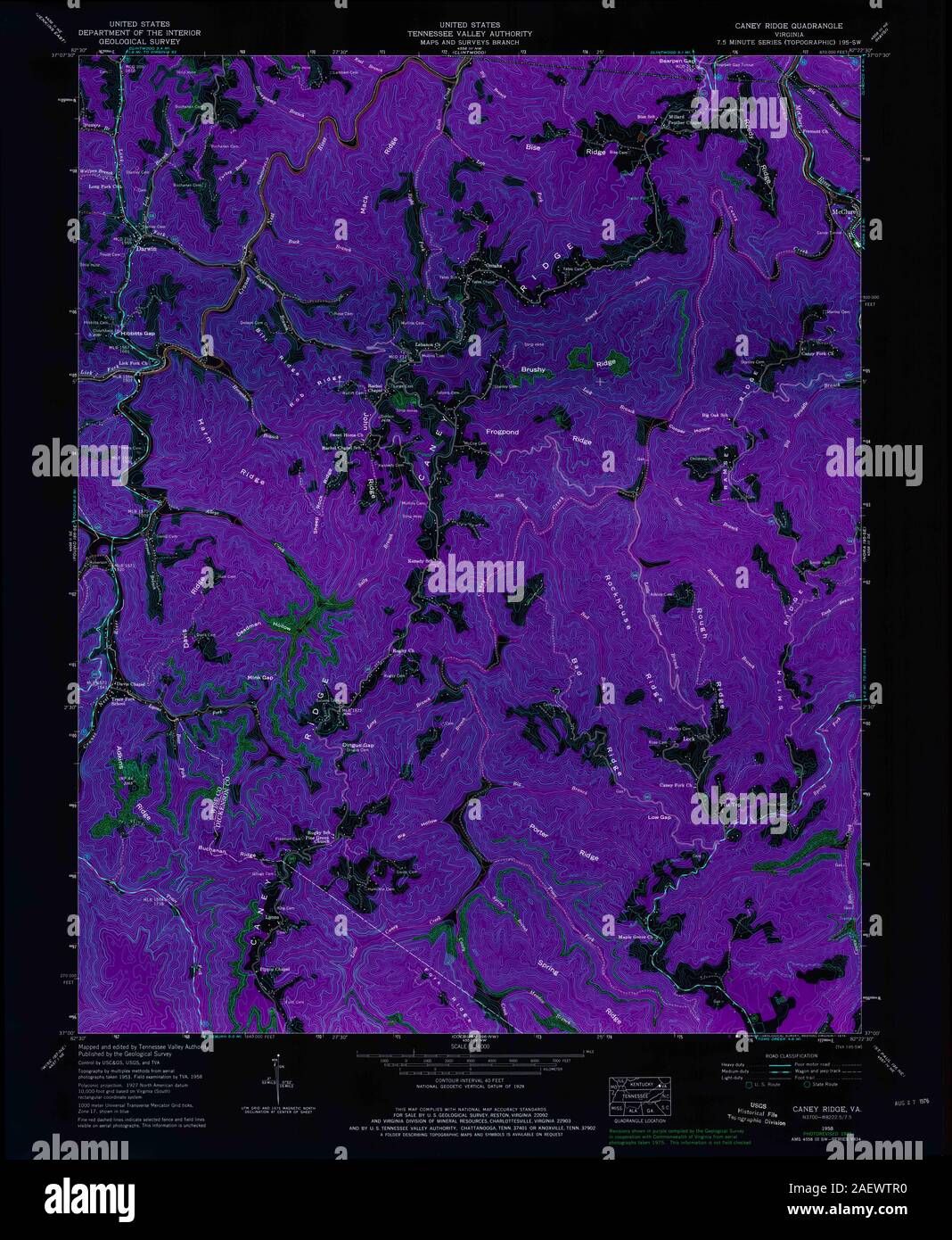 Map of caney hi-res stock photography and images - Alamy