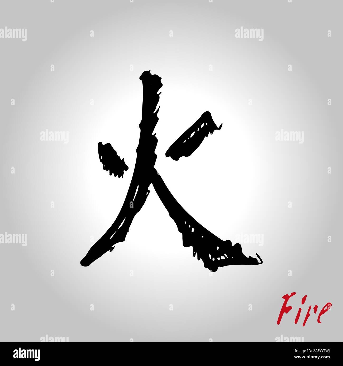 Five Feng Shui Elements Set - Chinese Wu Xing symbols. Translation of ...