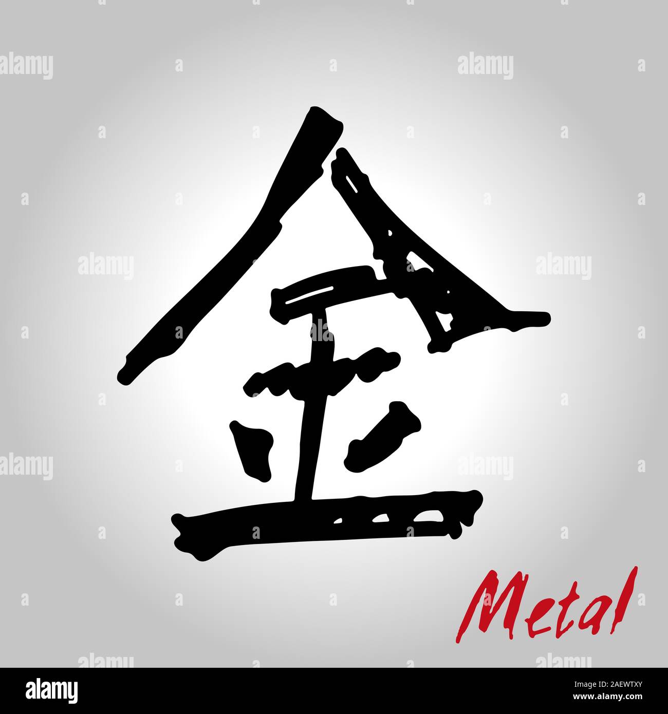 Five Feng Shui Elements Set - Chinese Wu Xing symbols. Translation of ...