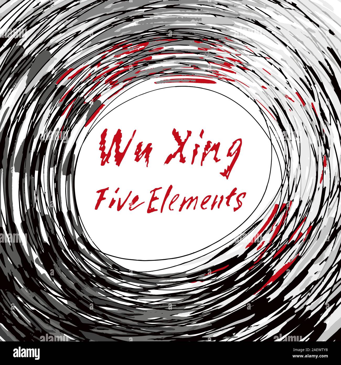 Five Feng Shui Elements Set - Chinese Wu Xing symbols. Translation of ...