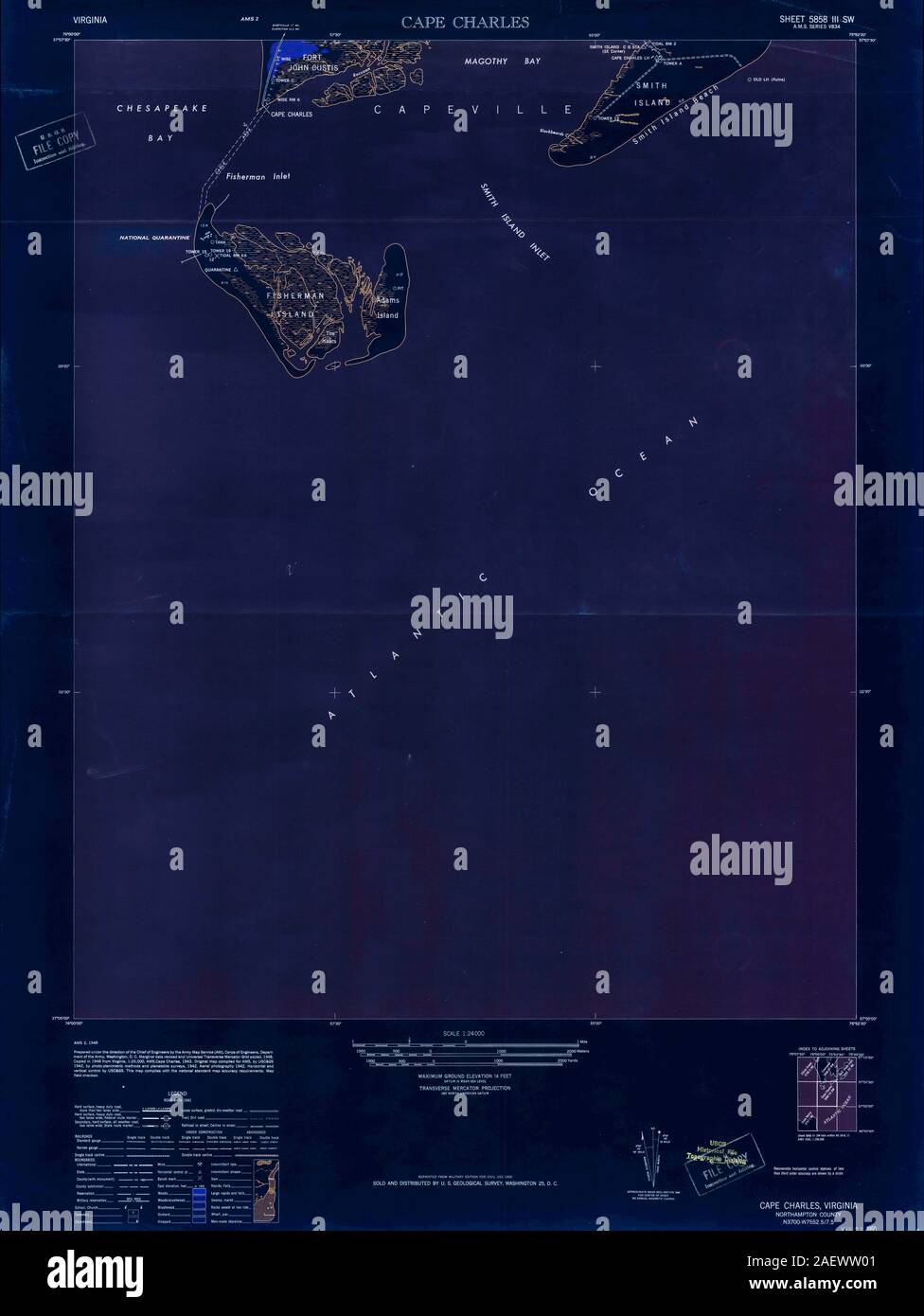 Map of cape charles hi-res stock photography and images - Alamy