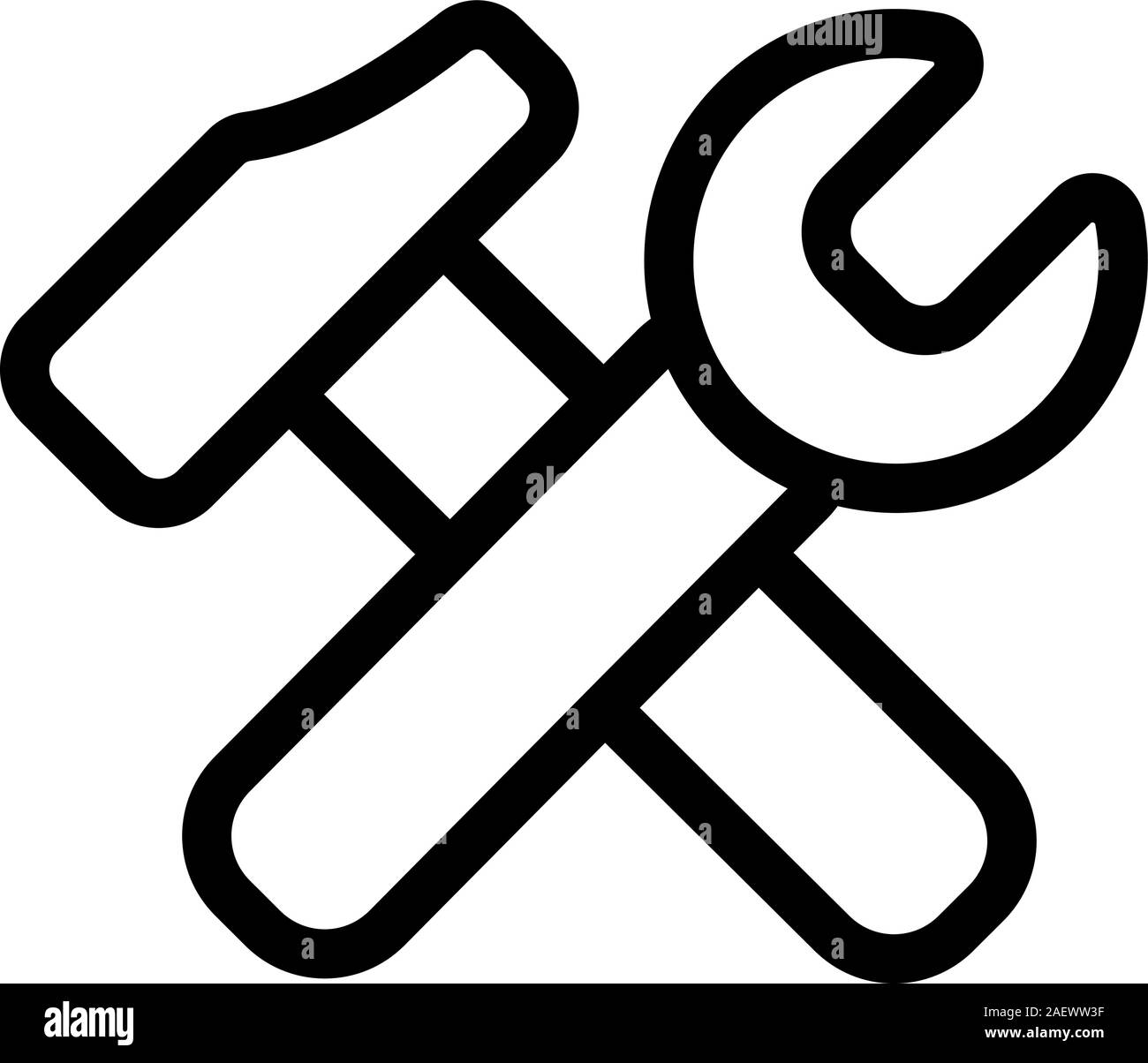 Tools icon vector. Isolated contour symbol illustration Stock Vector ...