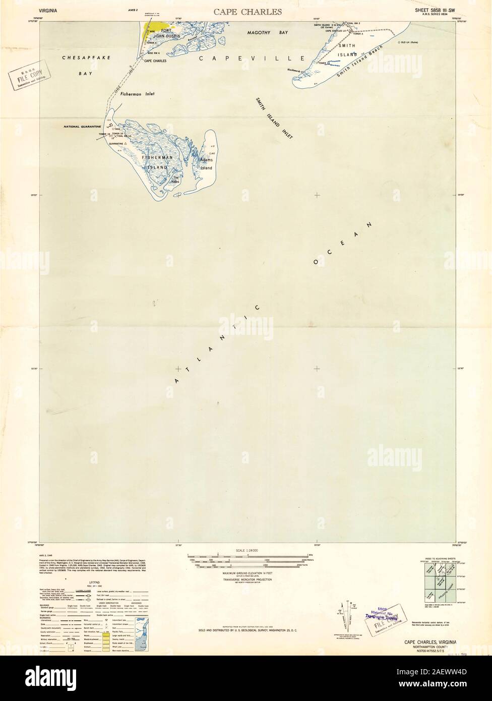 Map of cape charles hi-res stock photography and images - Alamy