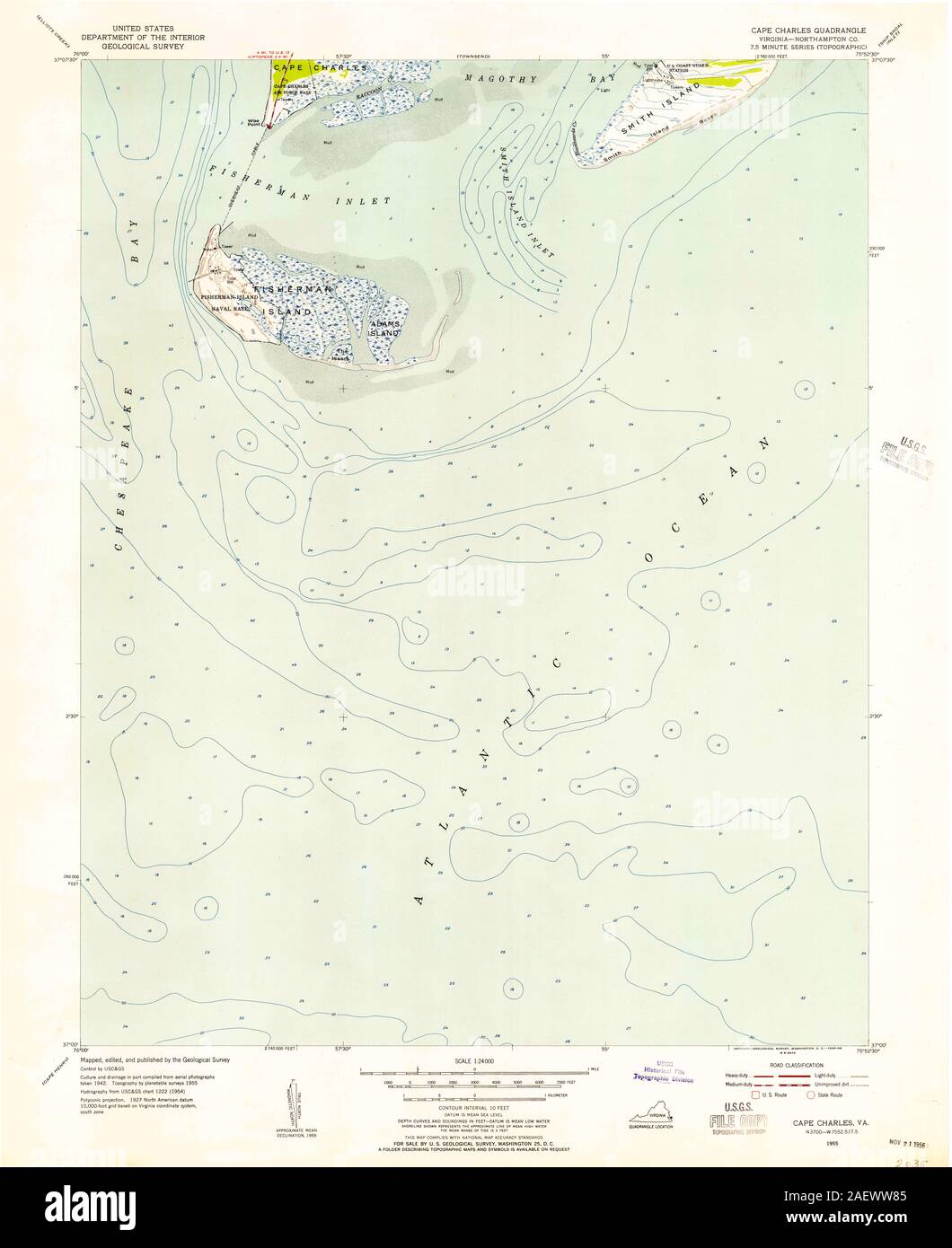 Map of cape charles hi-res stock photography and images - Alamy