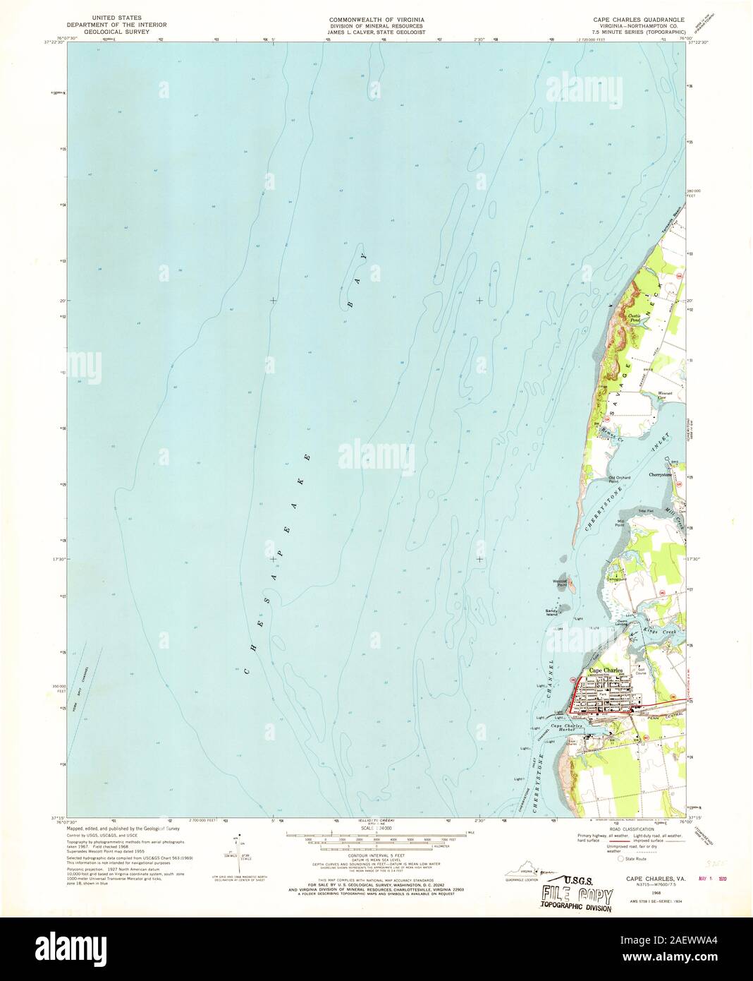 Map of cape charles hi-res stock photography and images - Alamy