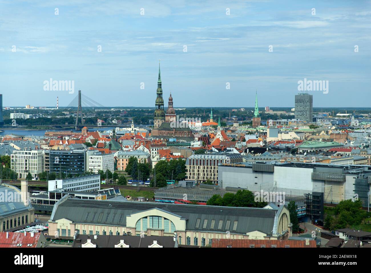 Riga skyline on a summer day Stock Photo - Alamy