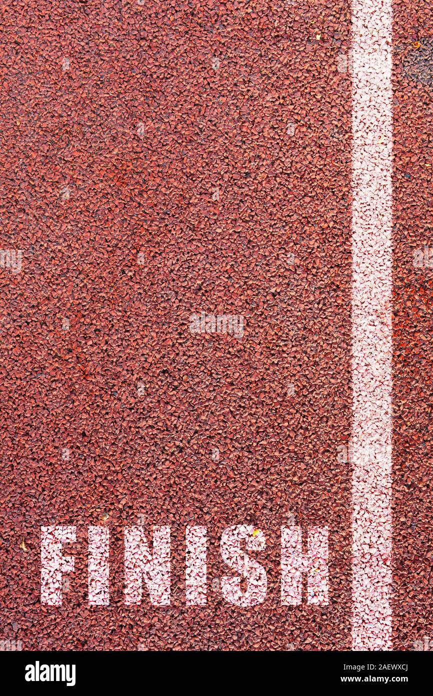 Run to the finish line. Concept for completion of a task or reaching ...